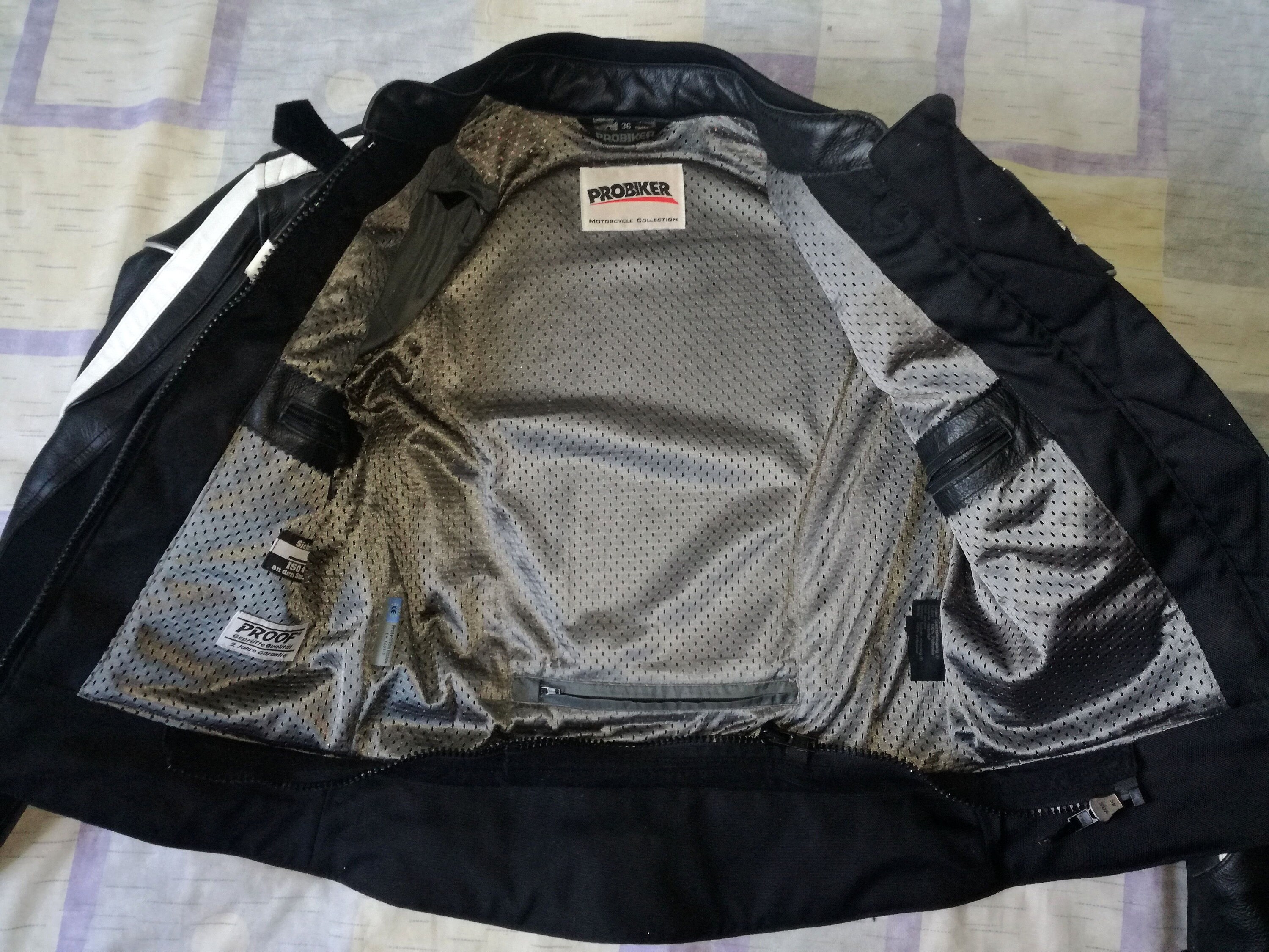 PROBIKER Motorcycle Speed Collection Lady's German Zipped Heavy Cowhide ...
