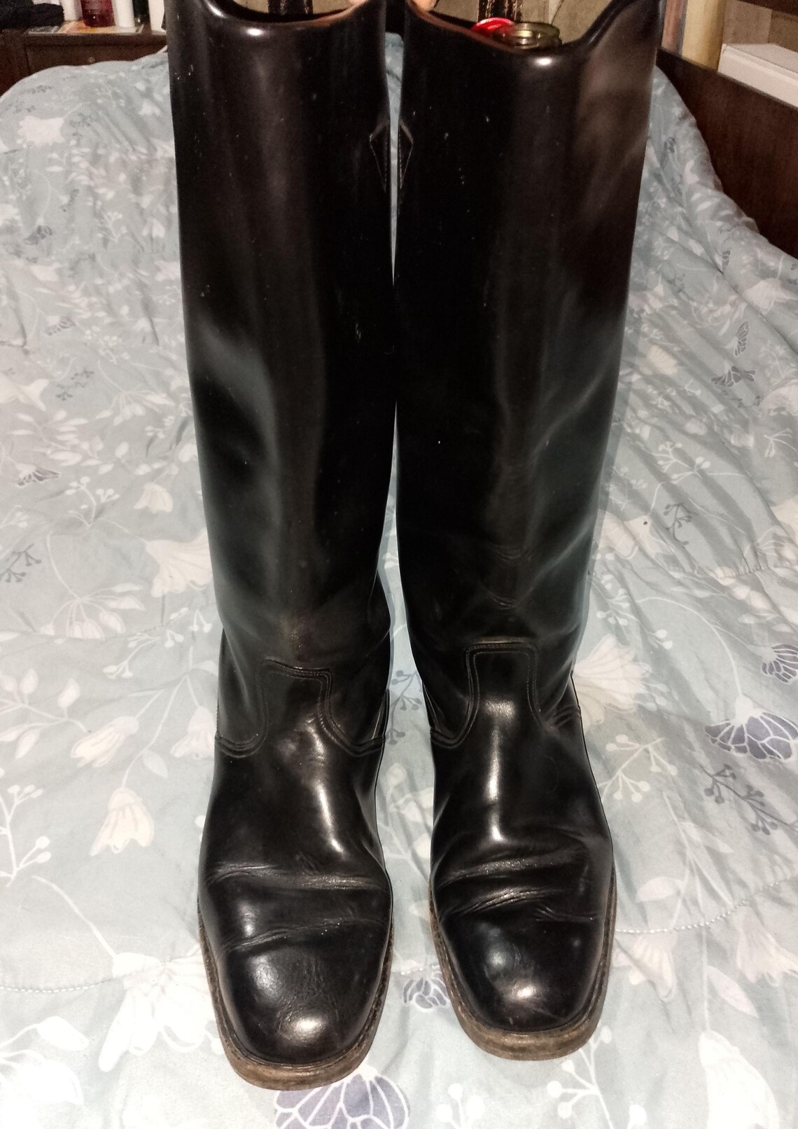 60s German Officer Army Military Police Knee High Long Pull on Black ...