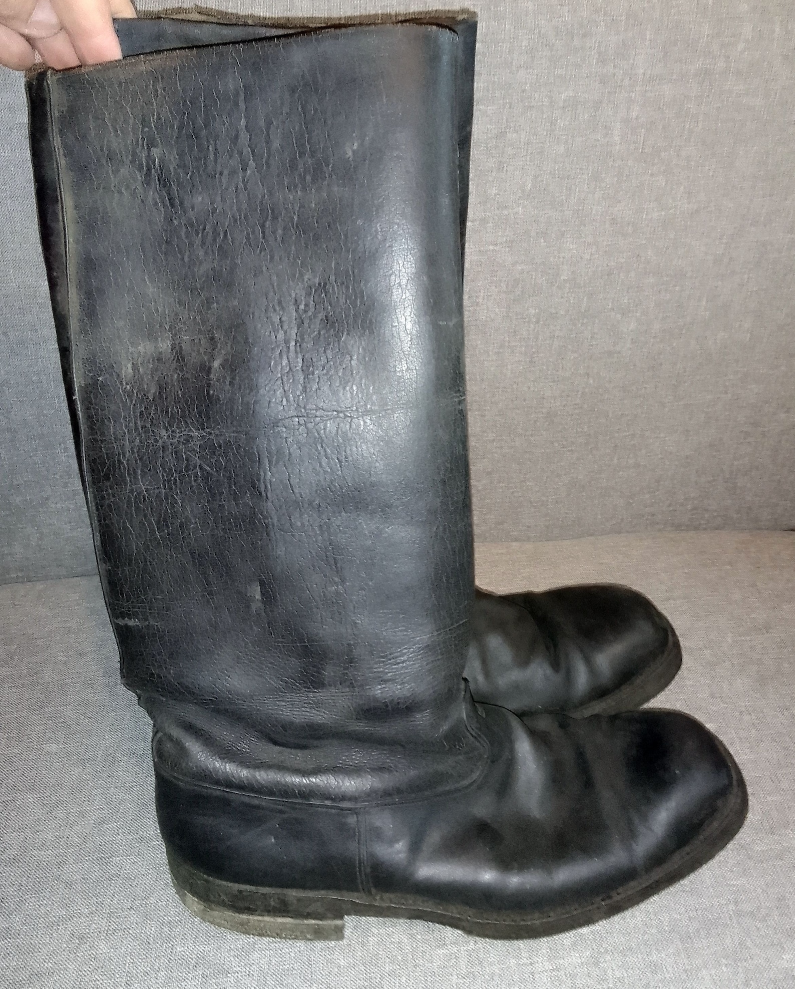 WW2 Red Army Long Marching Boots With Cymbals, USSR Old Vintage Hard ...