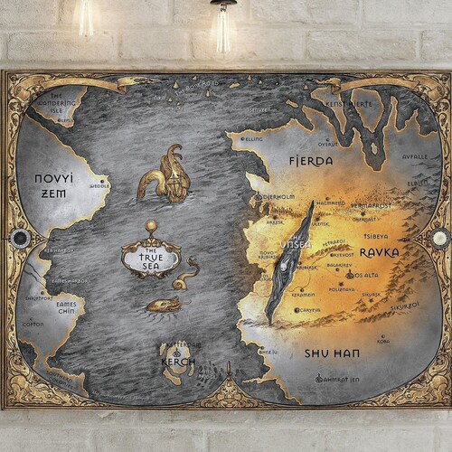 Map of Ravka grishaverse Shadow and Bone | Etsy Canada