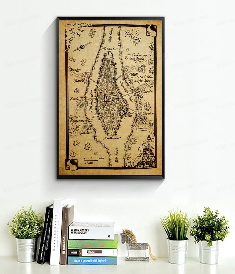 Tar Valon map WoT tWoT The Wheel of Time Map Aes Sedai | Etsy