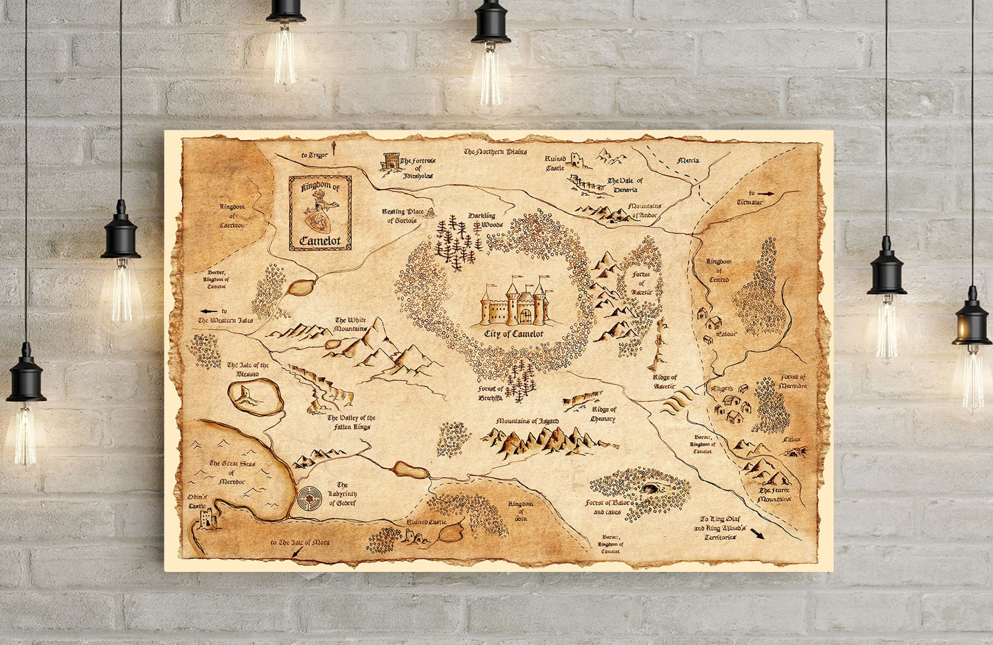 Art & Collectibles Digital Prints Prints Merlin on BBC Map of Camelot ...