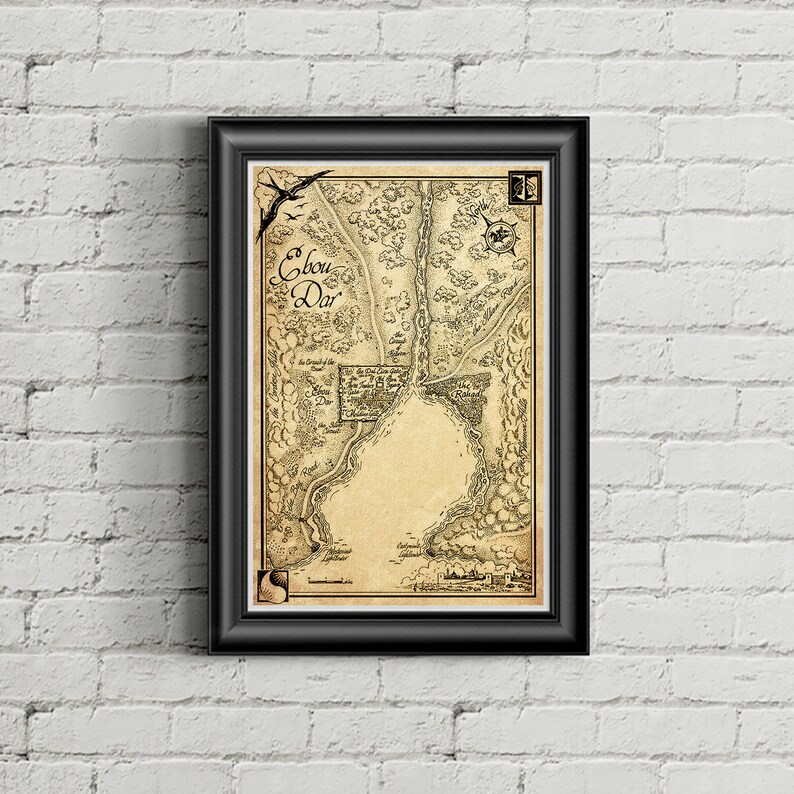 Ebou Dar map WoT tWoT The Wheel of Time Map Aes Sedai | Etsy