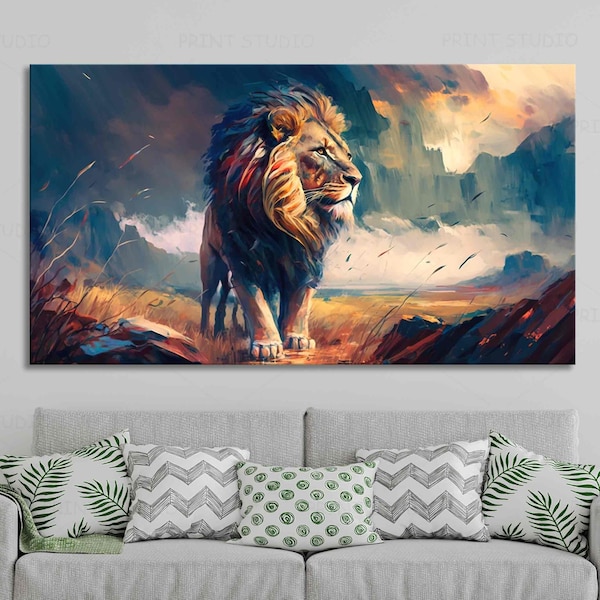 Abstract Lion Art - Etsy