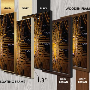 Circuit Layout Electronics Wall Art Chip Huge Panoramic Canvas Print ...