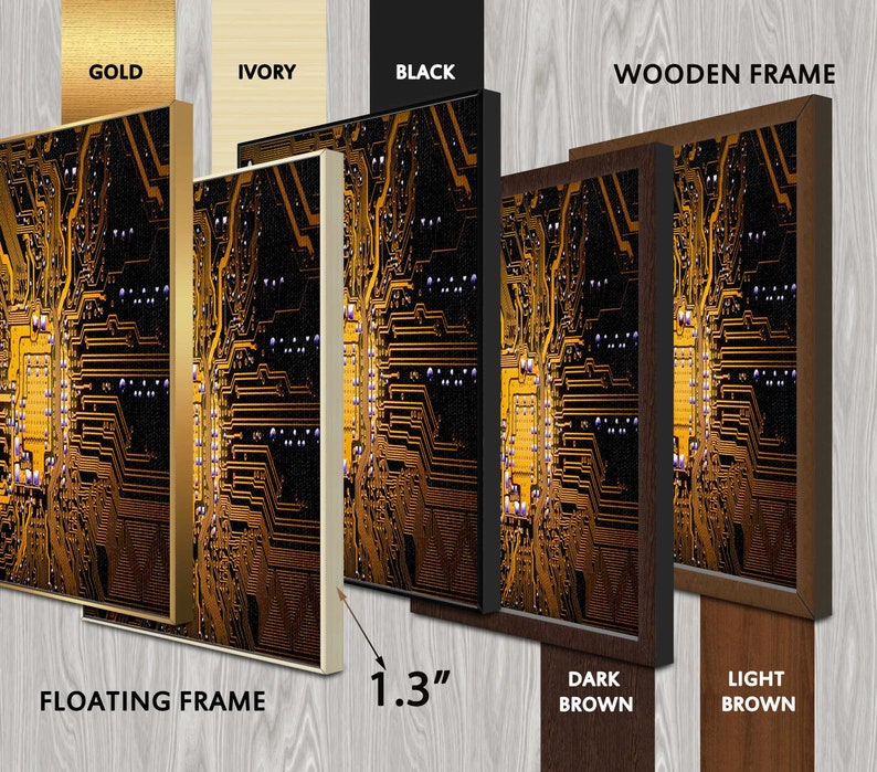 Circuit Layout Electronics Wall Art Chip Huge Panoramic Canvas - Etsy