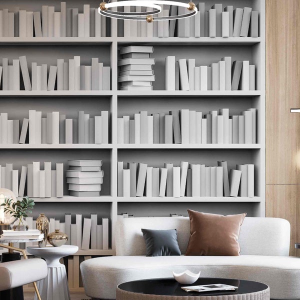 Library Wallpaper - Etsy