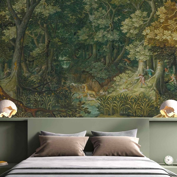 Forest Animals Mural Wallpaper - Etsy