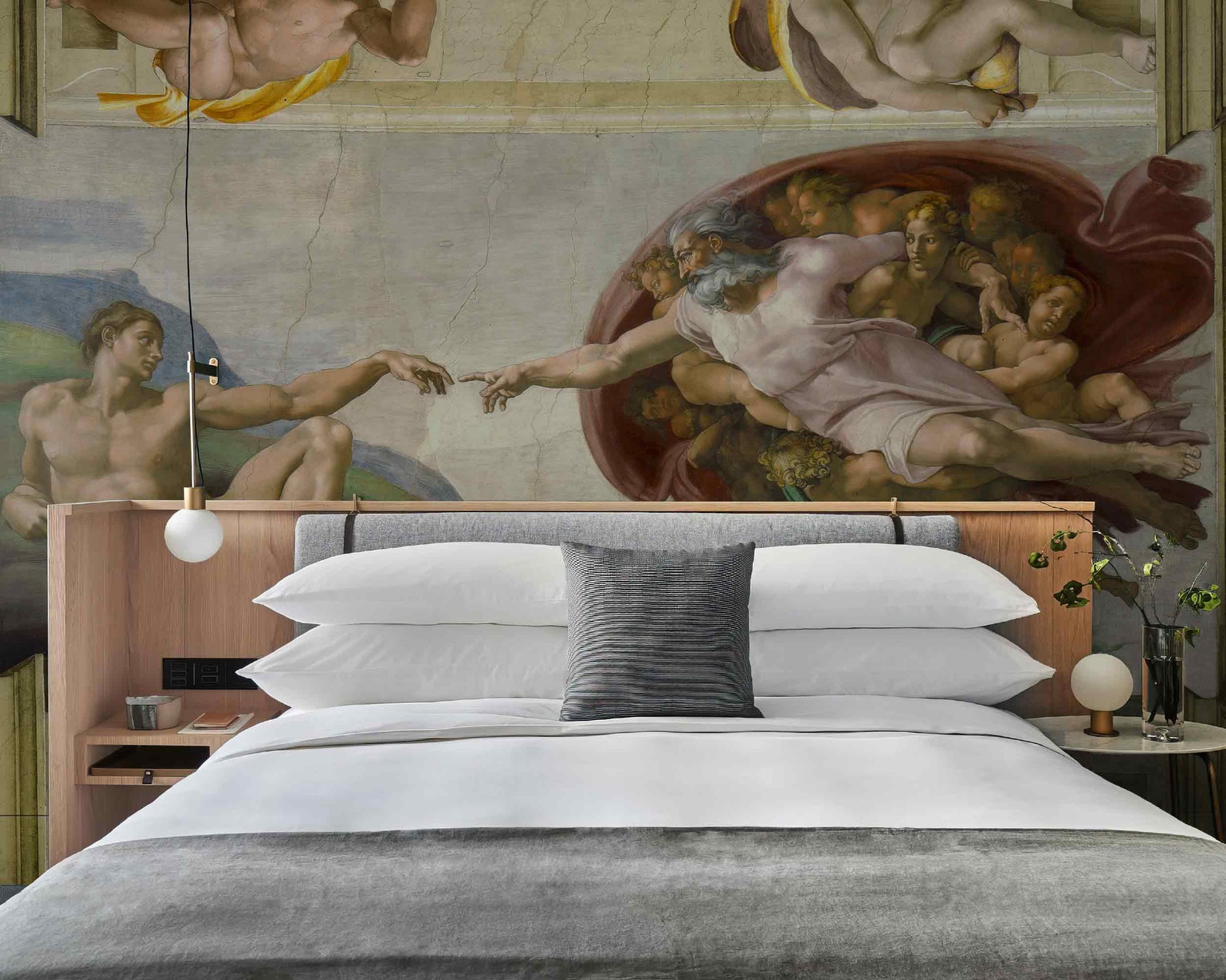 Creation of Adam Michelangelo Wallpaper Self-adhesive Fabric Non-woven ...