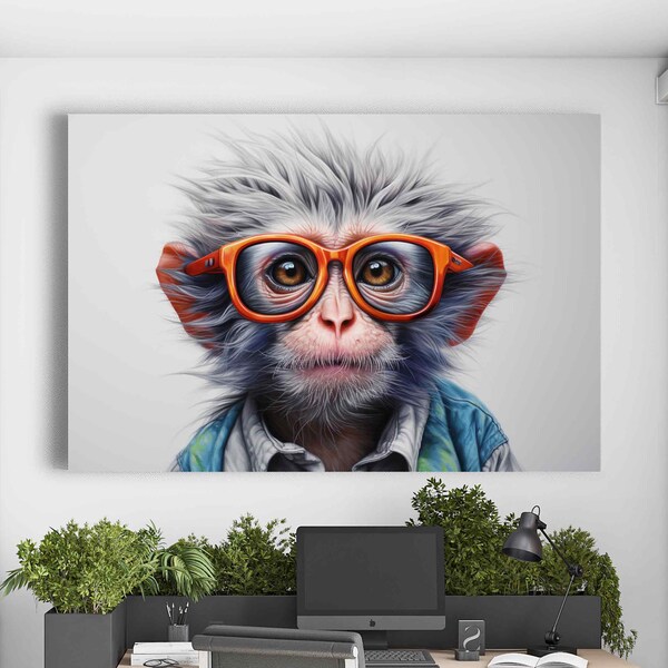 Monkey Wall Art - Etsy