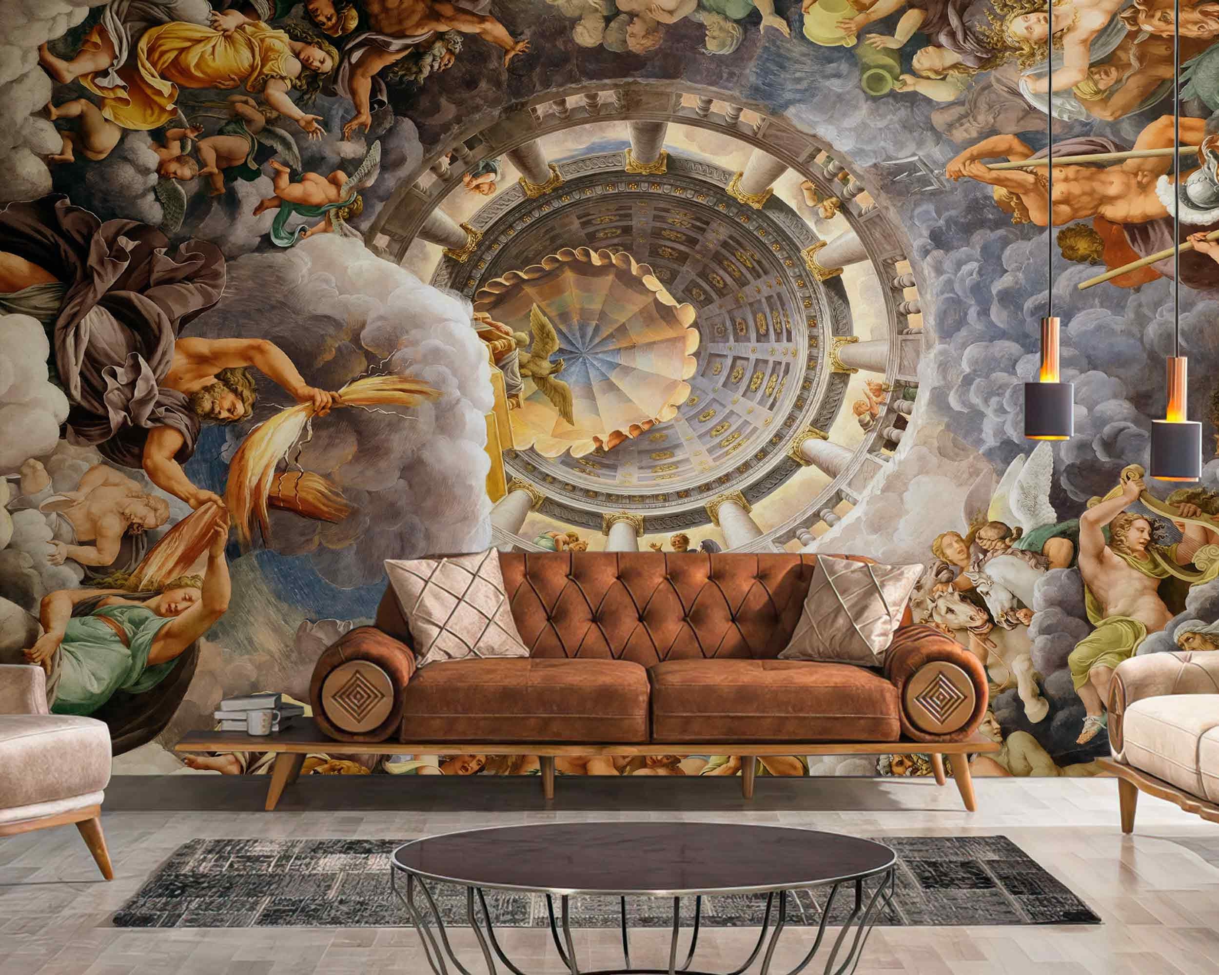 Giulio Romano, Fall of the Giants Reproduction, Vintage Self-adhesive ...
