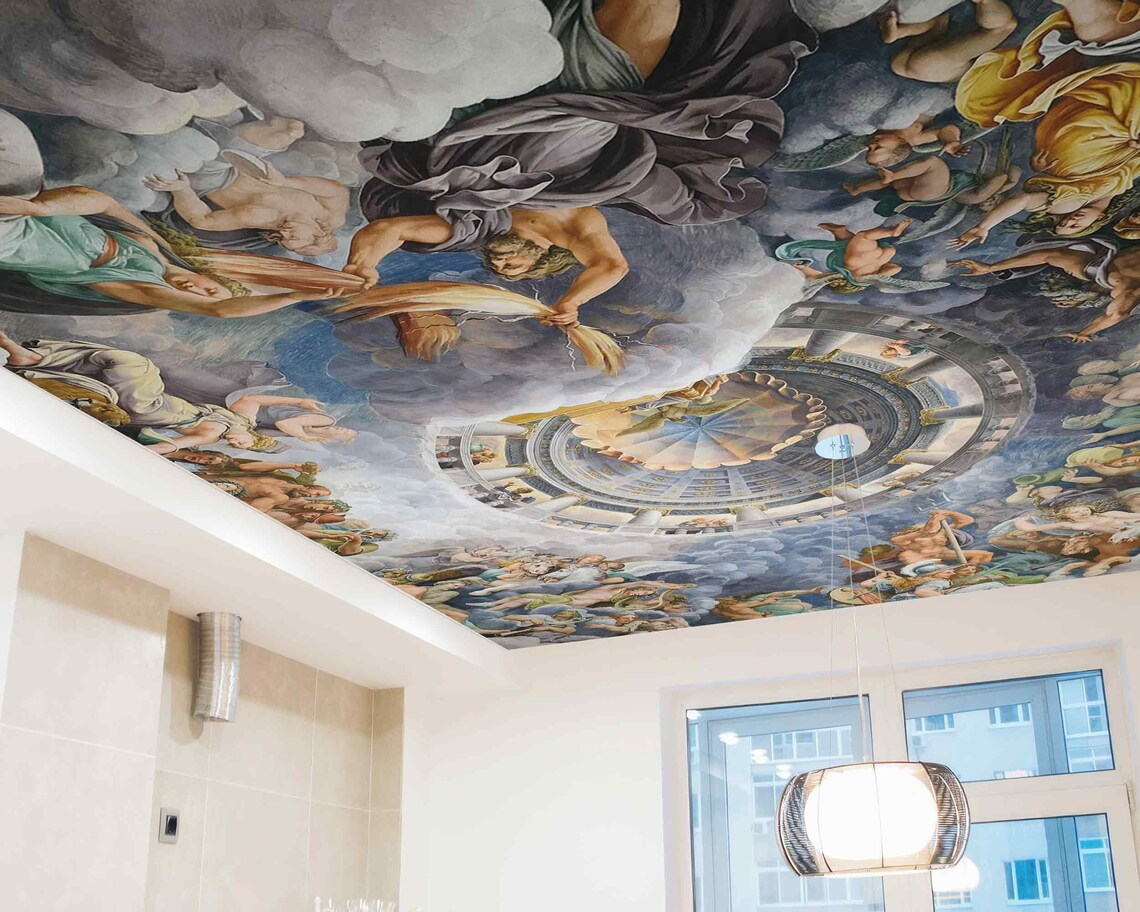 Giulio Romano Chamber of Giants Gods on Olympus Wallpaper for Ceiling ...