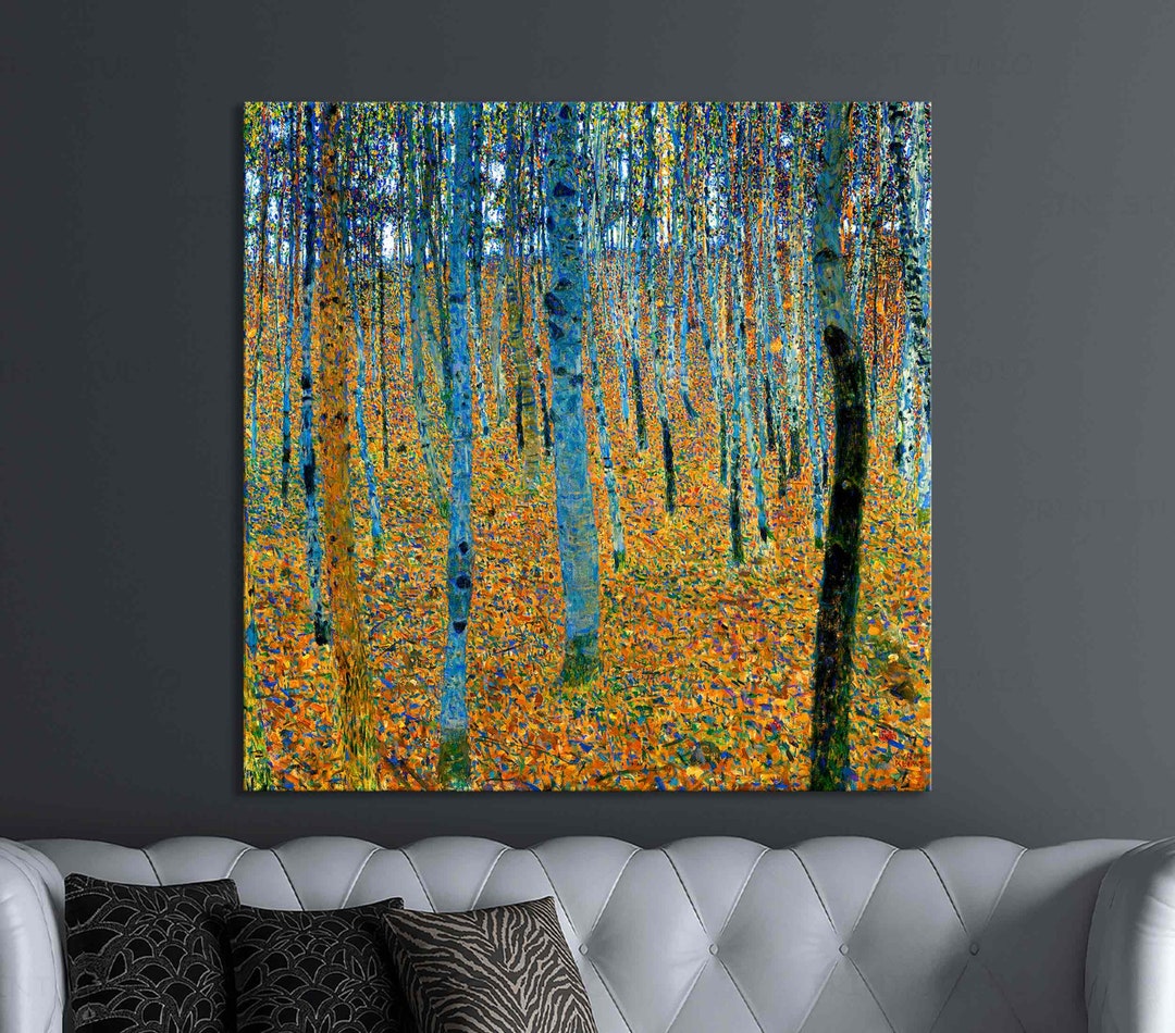 Beech Grove by Gustav Klimt Autumn Nature Abstract Landscape Canvas ...
