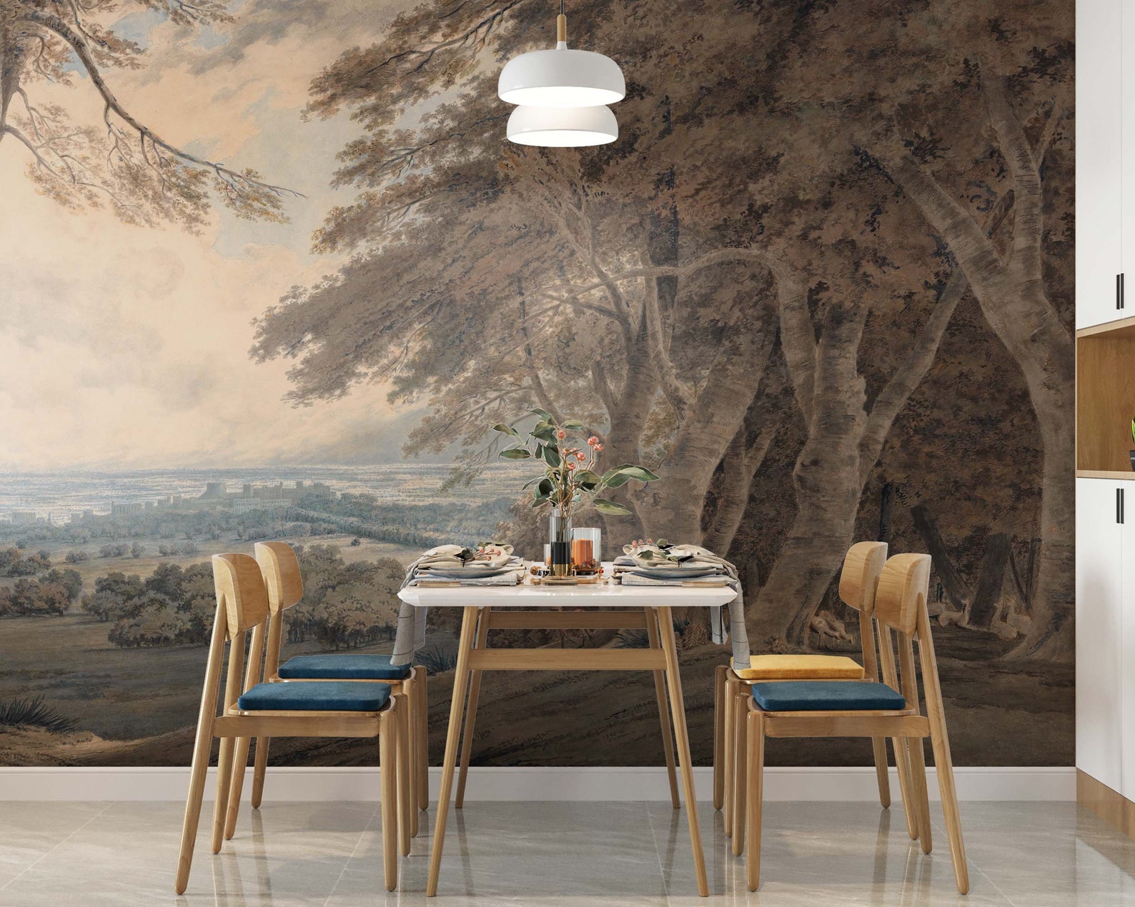 Big Trees Beautiful Panoramic Scenic Landscape Mural Victorian - Etsy