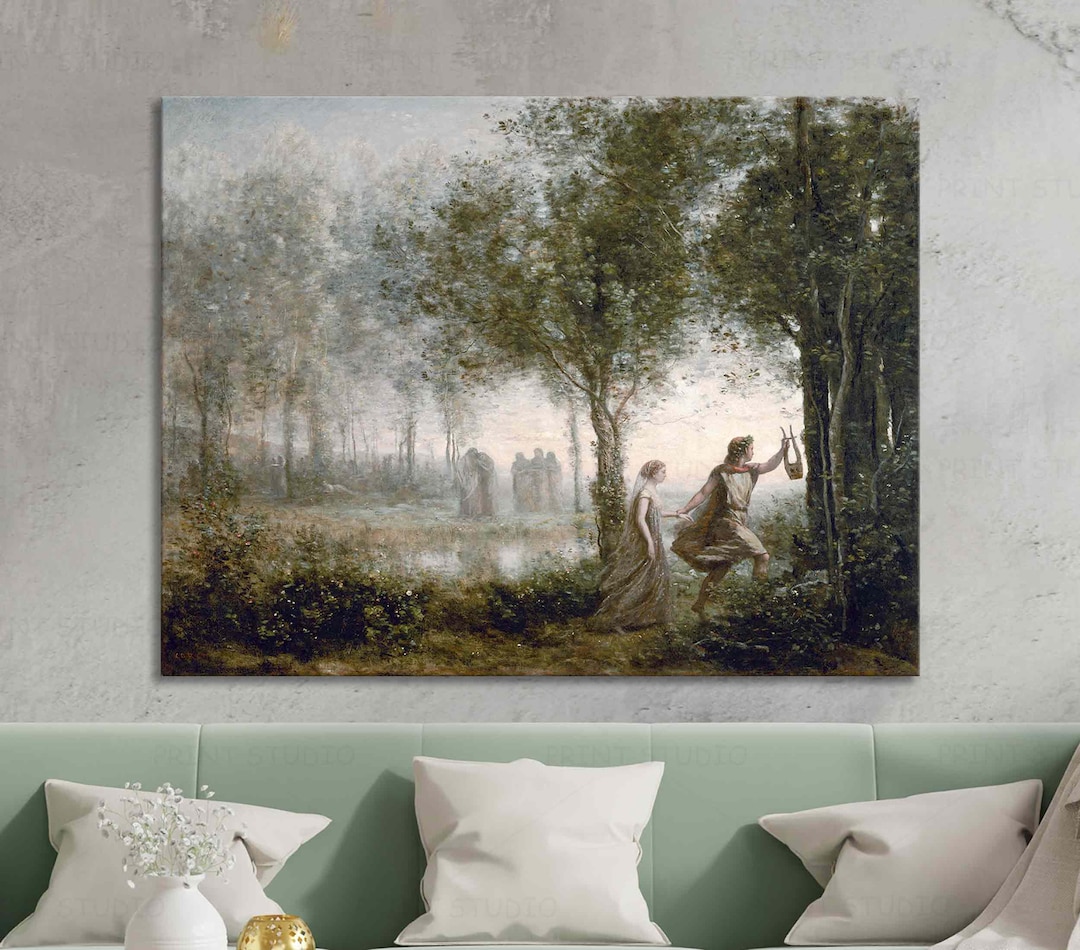 Orpheus Leading Eurydice From the Underworld Canvas Print Reproduction ...