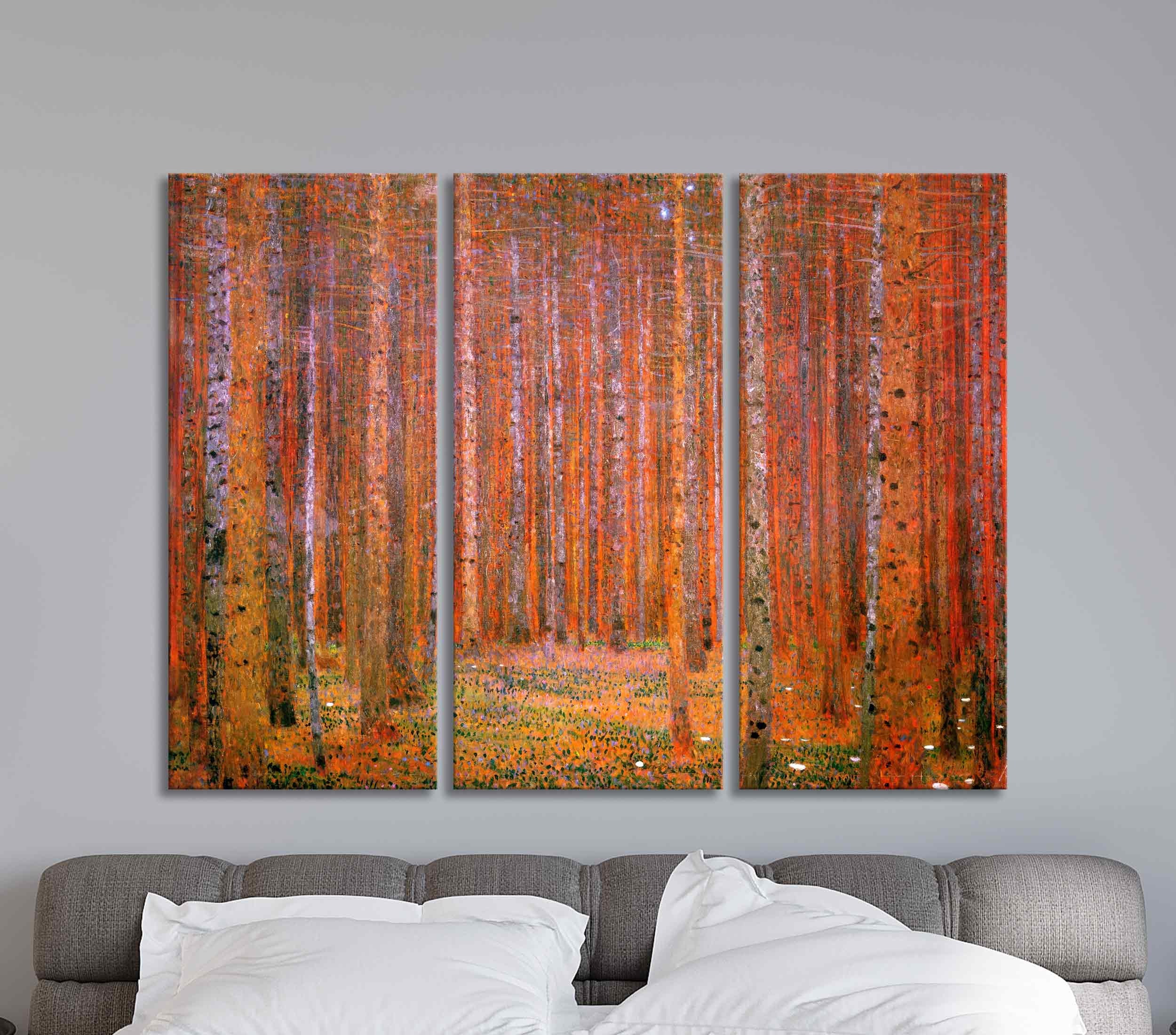Gustav Klimt Expressionism Forest Reproduction Illustration Vintage ...