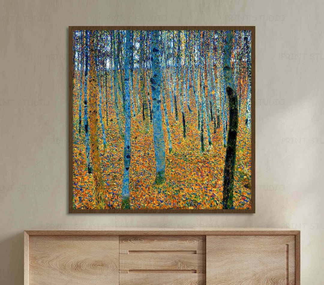 Beech Grove by Gustav Klimt Autumn Nature Abstract Landscape Canvas ...