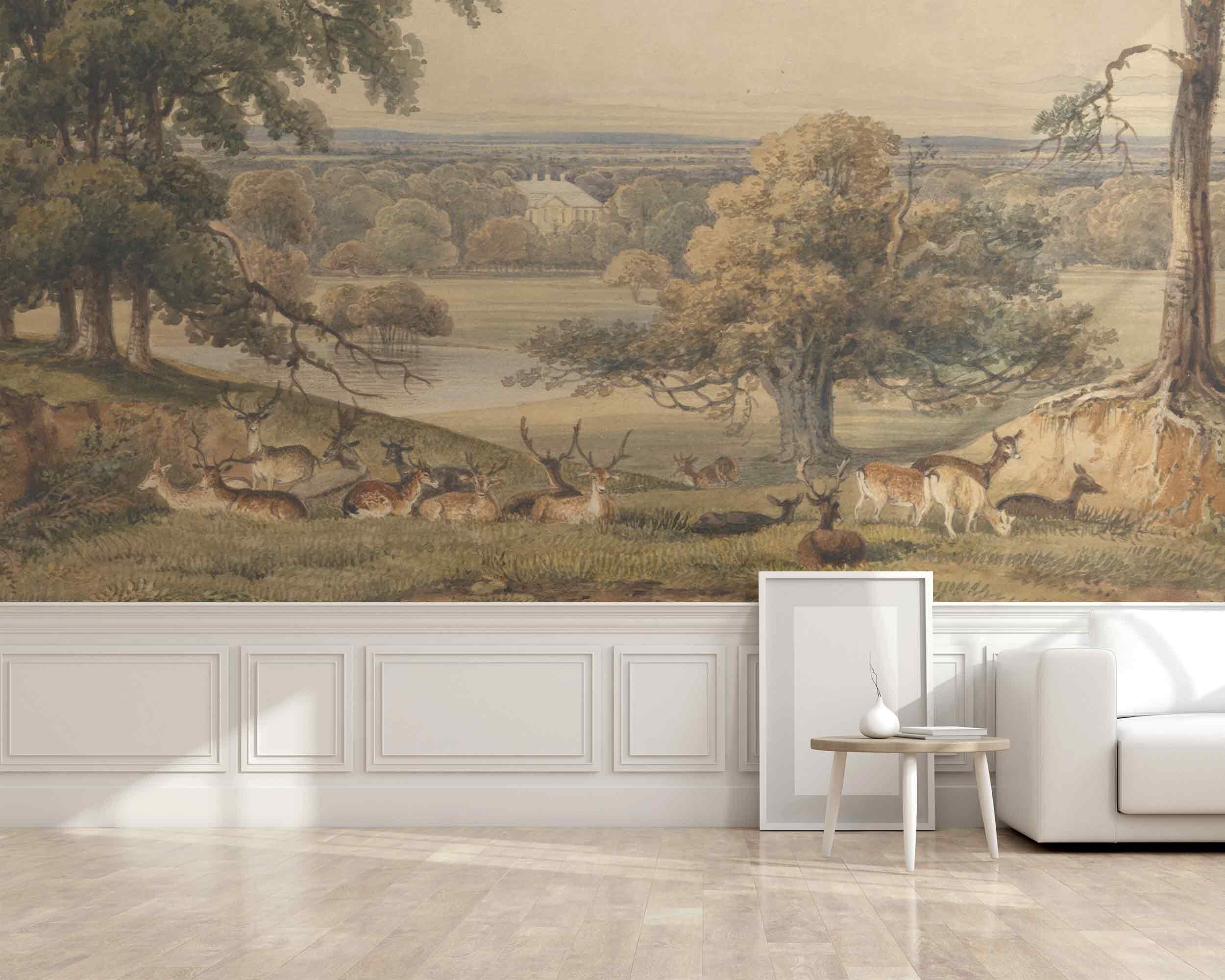 Rustic Reprint Vintage Wall Murals Self-adhesive or Non-woven Wallpaper ...