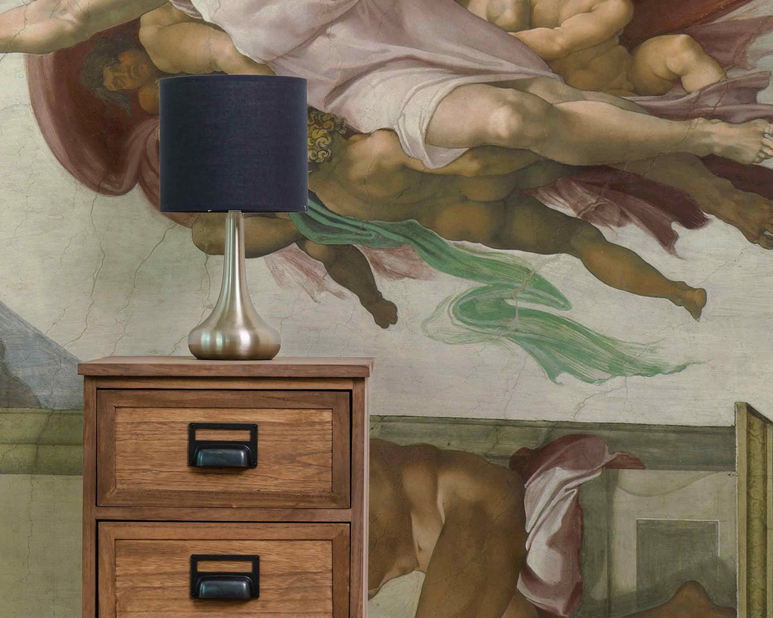 Creation of Adam Michelangelo Wallpaper Self-adhesive Fabric Non-woven ...