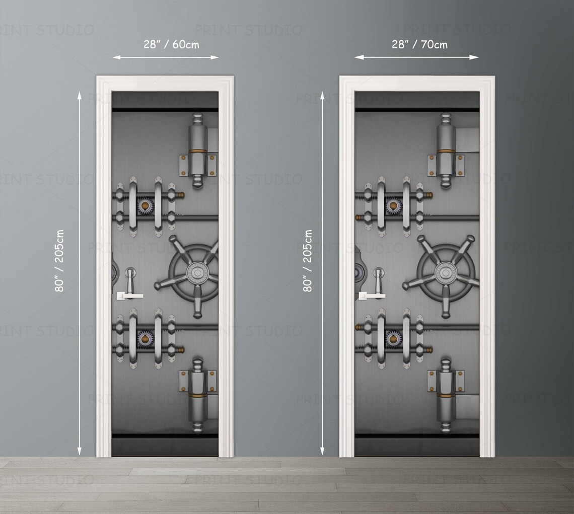 Vintage Metal Door Sticker Peel and Stick Door Decal Iron Door | Etsy