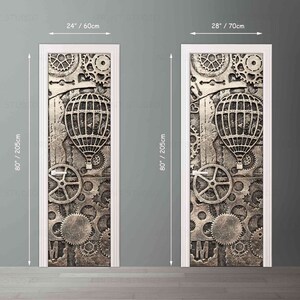 Steampunk Metal Decorative Doors Vintage Silver Cover Peel and Stick ...