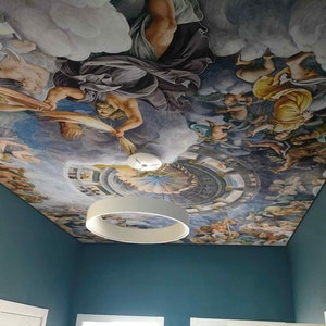 Giulio Romano Chamber of Giants Gods on Olympus Wallpaper for Ceiling ...
