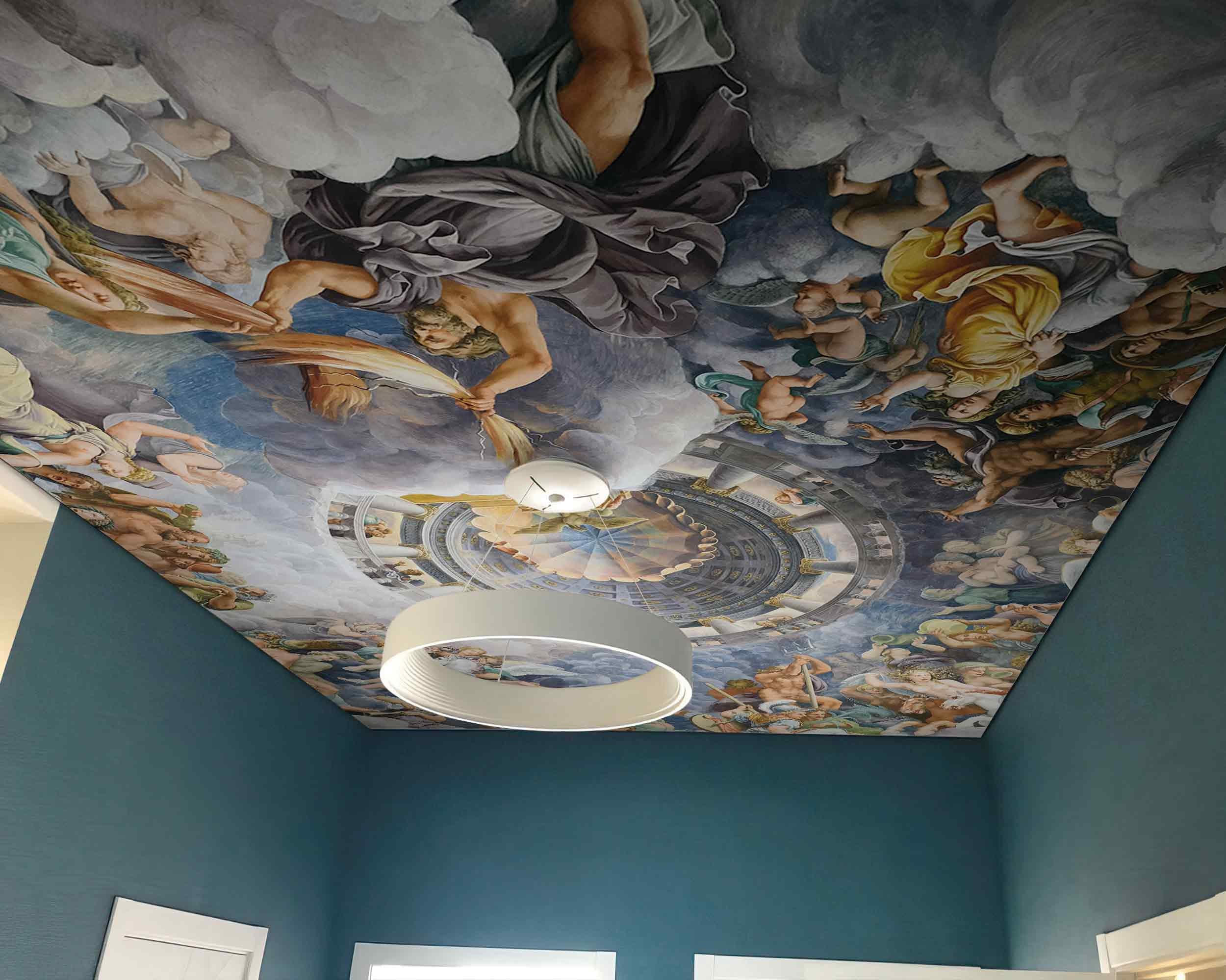 Giulio Romano Chamber of Giants Gods on Olympus Wallpaper for Ceiling ...