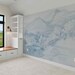 Light Blue Pastel Landscape Mural Wallpaper Hand-painted Style ...