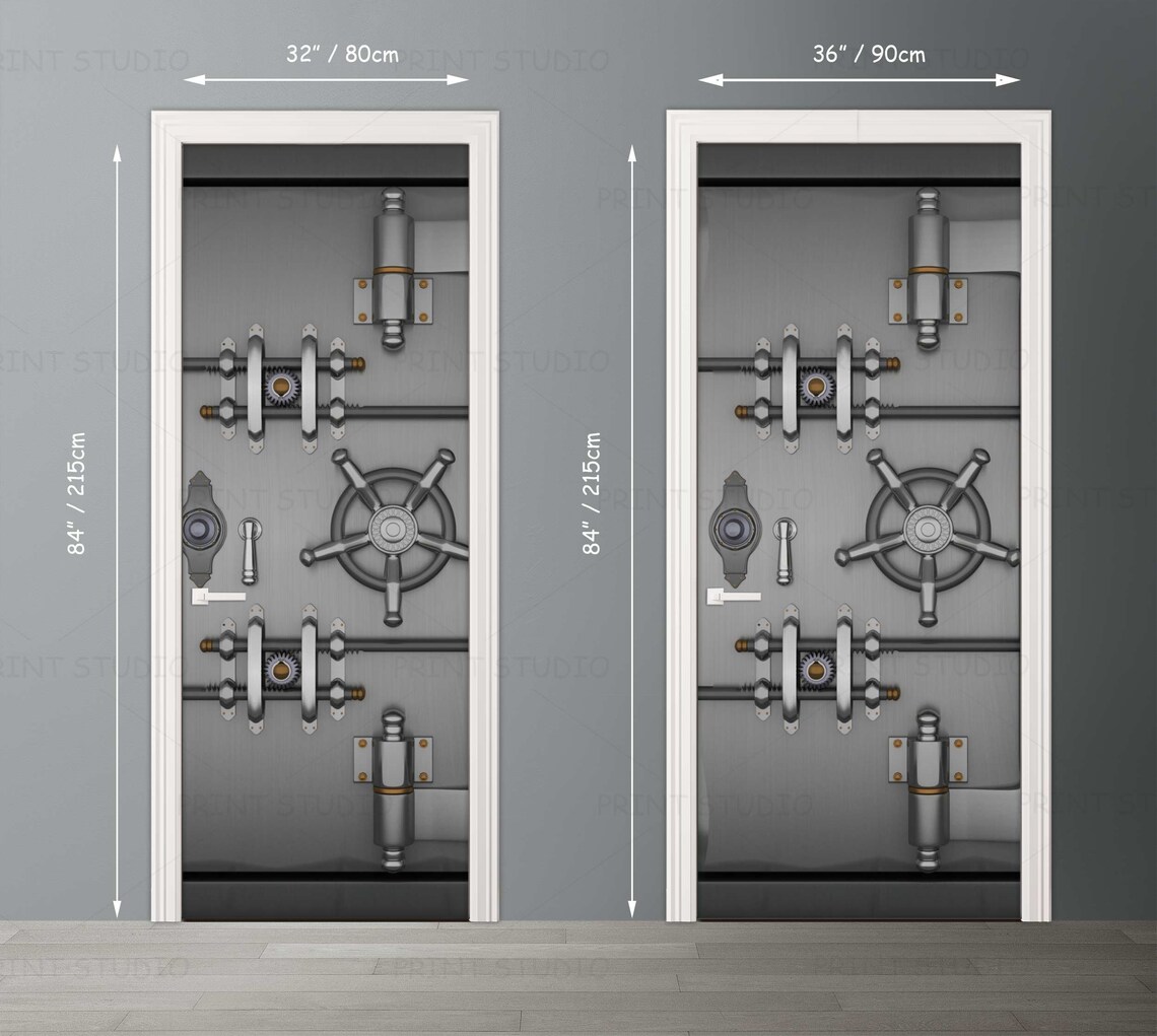 Vintage Metal Door Sticker Peel and Stick Door Decal Iron Door | Etsy