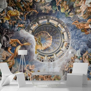 Giulio Romano Chamber of Giants Gods on Olympus Wallpaper for Ceiling ...