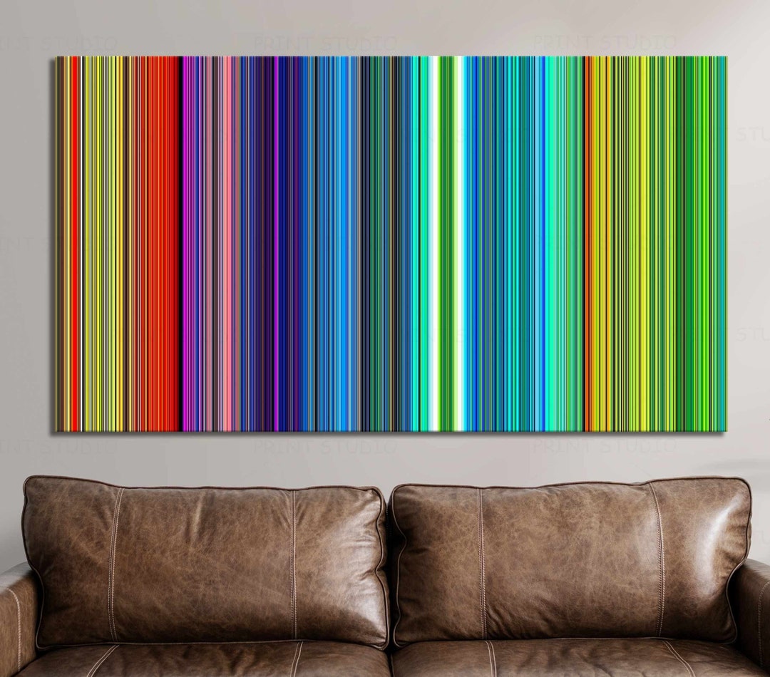 Multicolored Canvas Stripes Walk the Line Abstract Modern Art Stripes ...