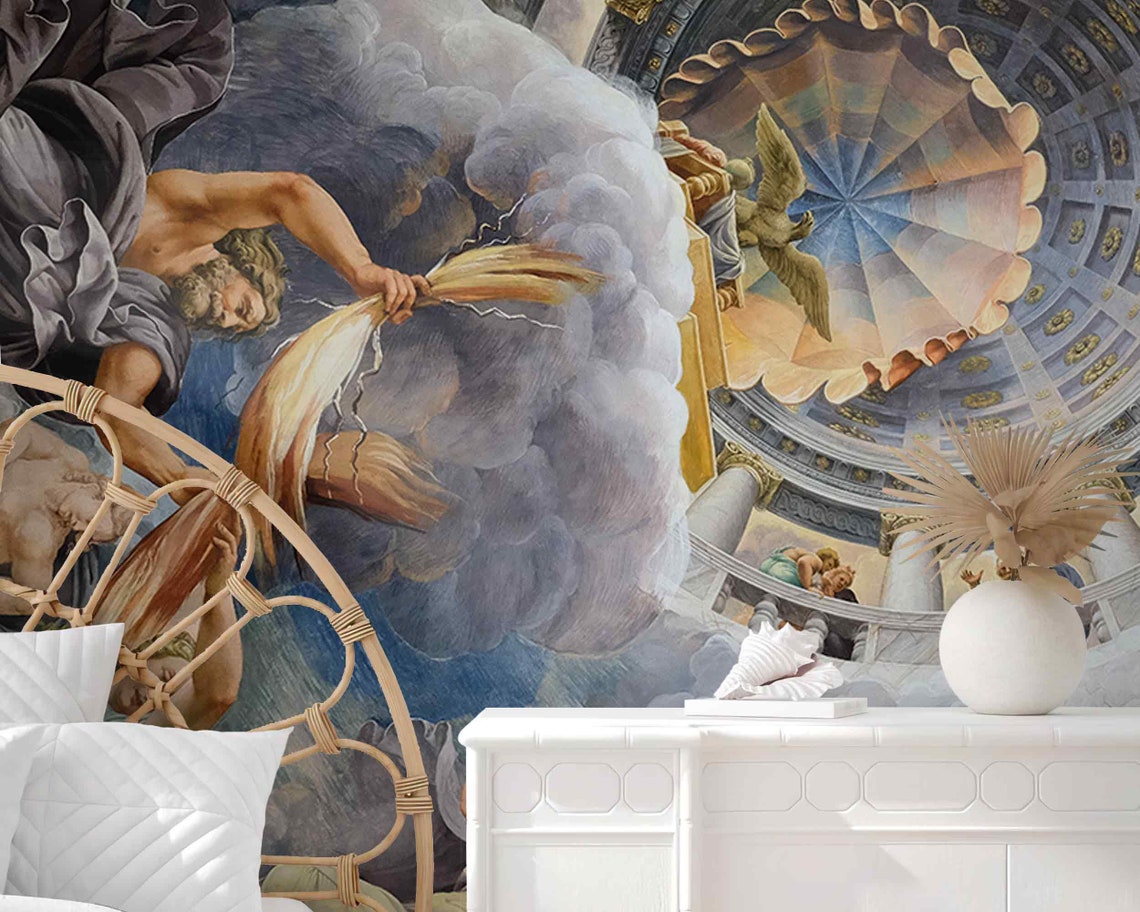 Giulio Romano Chamber of Giants Gods on Olympus Wallpaper for Ceiling ...