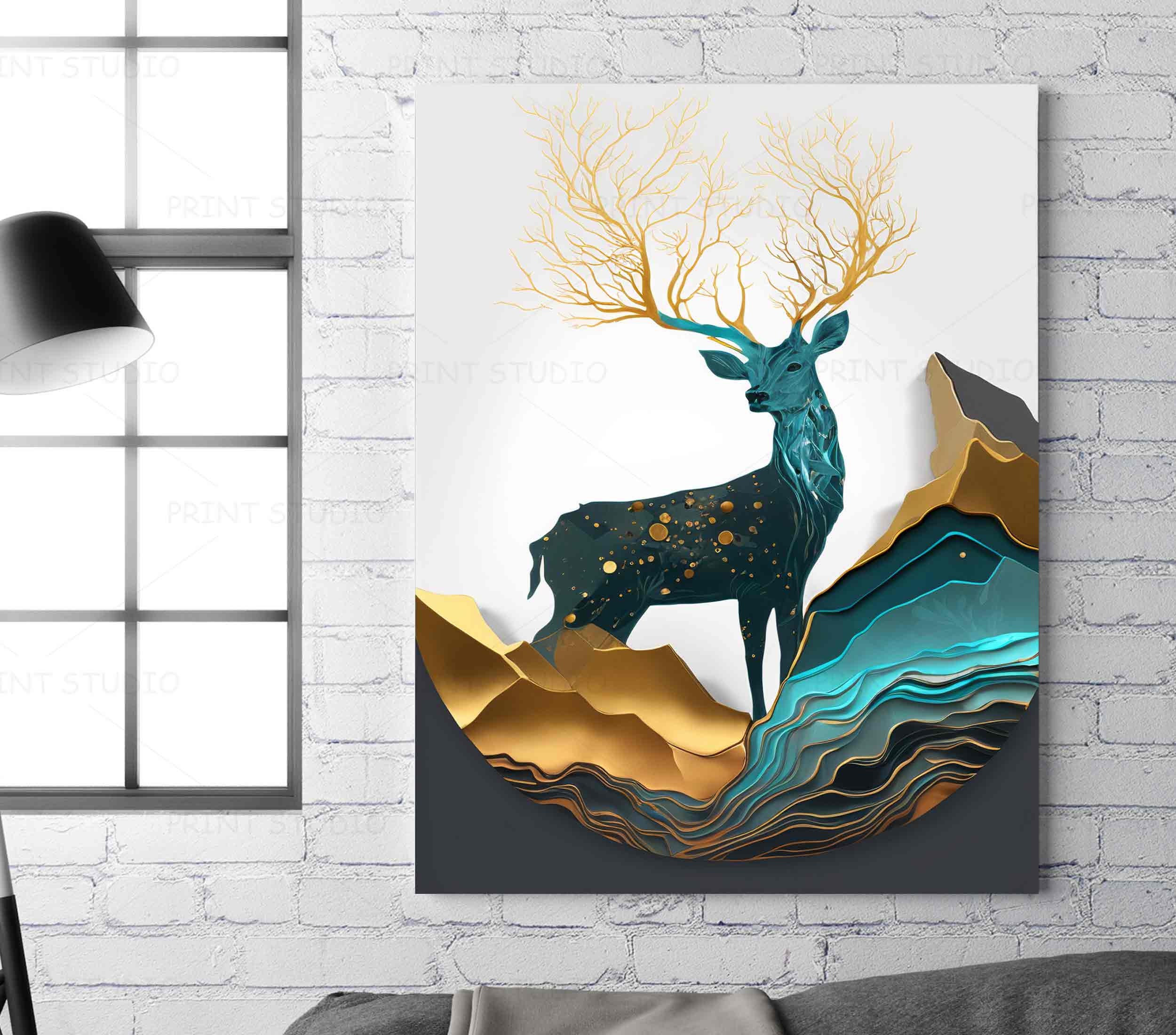 Deer wall art store