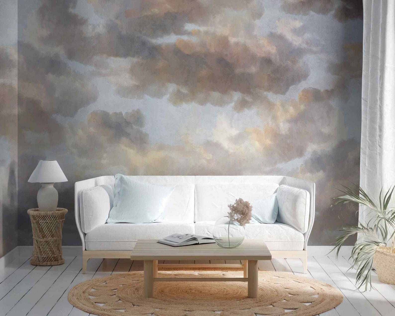 Сloud in Sky Wallpaper for the Ceiling Vintage Painting Fine Art Rself ...