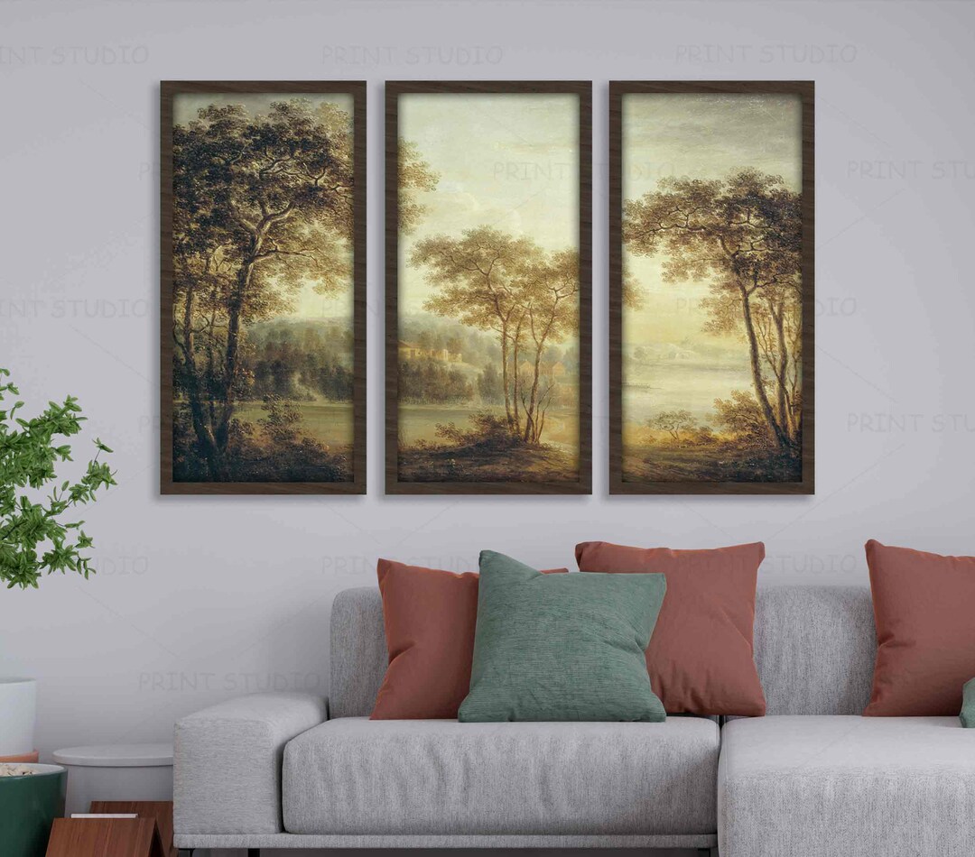 Rural Landscape Piece Wall Art Decor Set of Three Pictures - Etsy