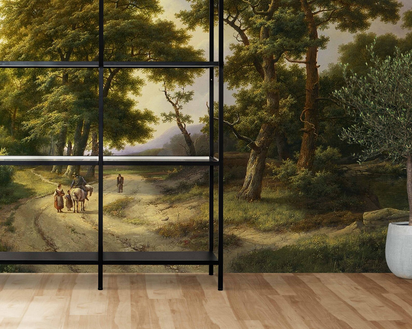 Rural Forest Painting Wall Mural Vintage Landscape Removable - Etsy