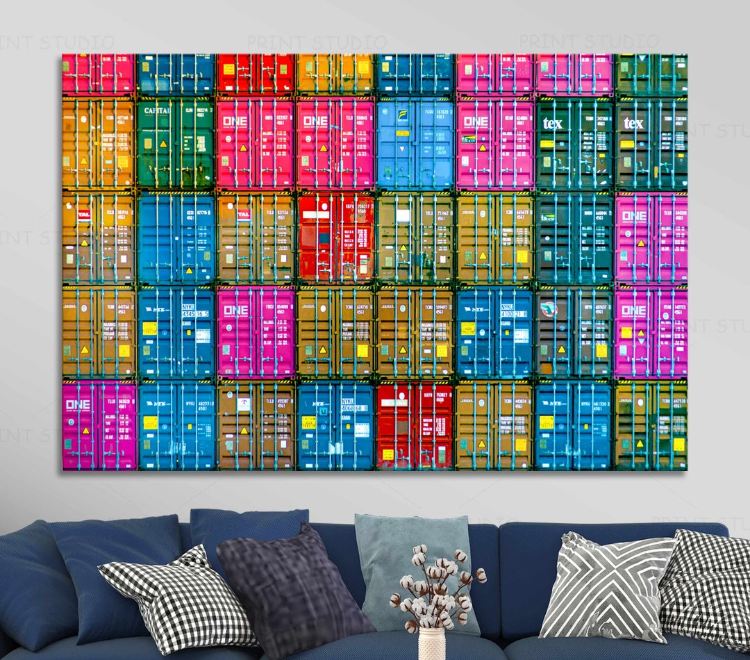 Containers Wall Art Christmas Gift Water Logistic Pictures Poster ...