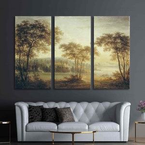 Rural Landscape Piece Wall Art Decor Set of Three Pictures Retro ...