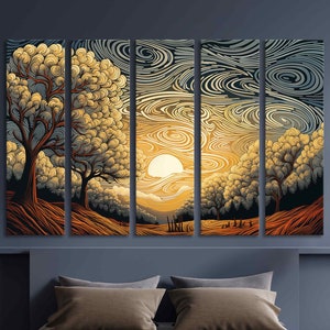 Sunrise Landscape Bright Sun Large Fantastic Landscape in the Style of ...