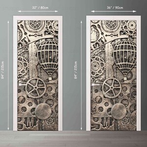 Steampunk Metal Decorative Doors Vintage Silver Cover Peel and Stick ...