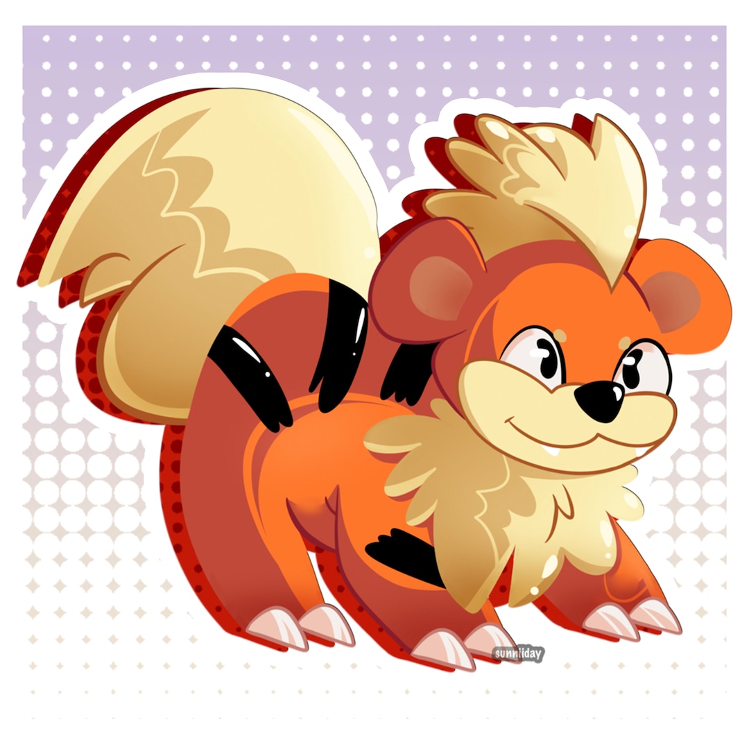 058 Growlithe: Sticker/magnet - Etsy
