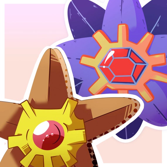 120-121 Staryu and Starmie: Sticker/magnet | Etsy