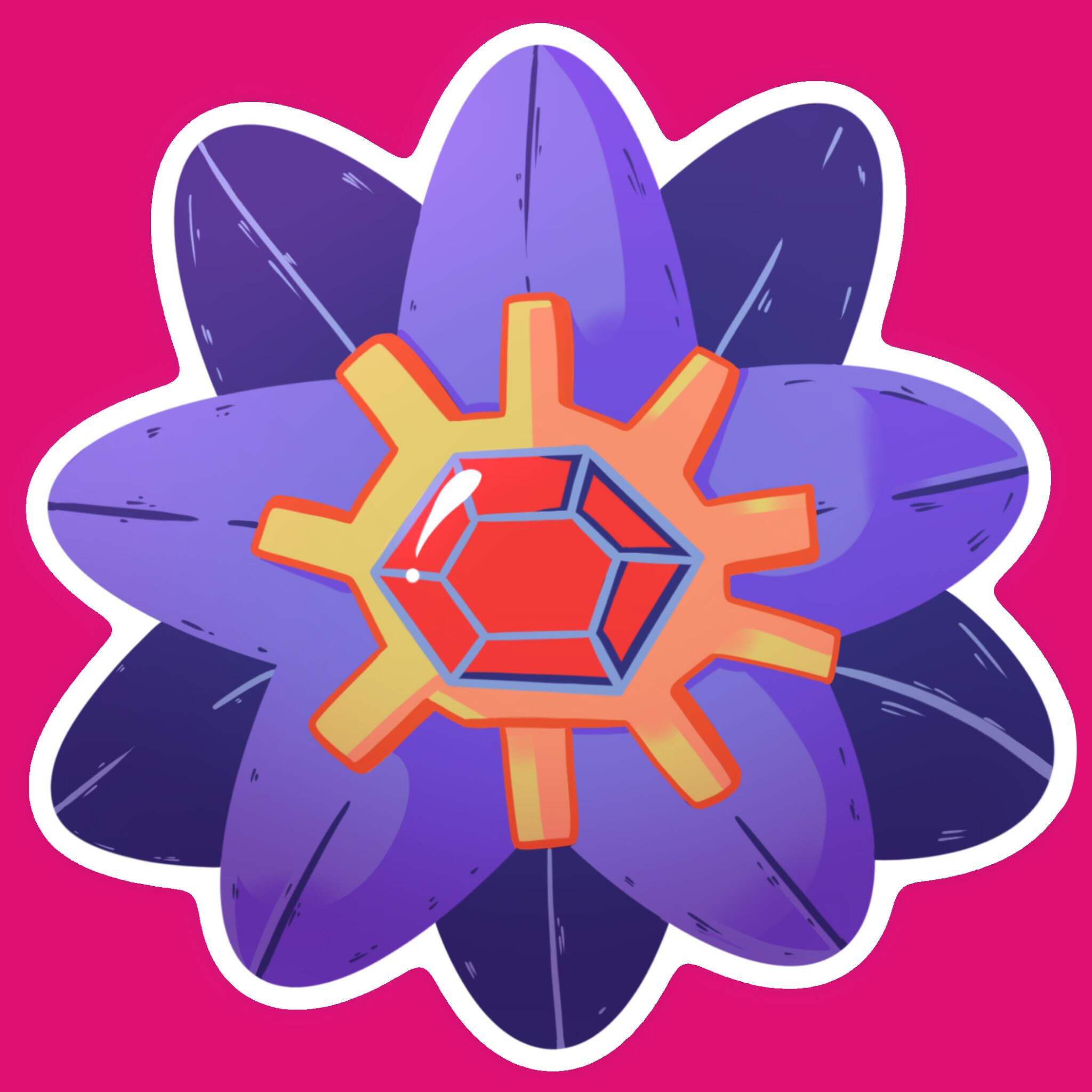 120-121 Staryu and Starmie: Sticker/magnet - Etsy