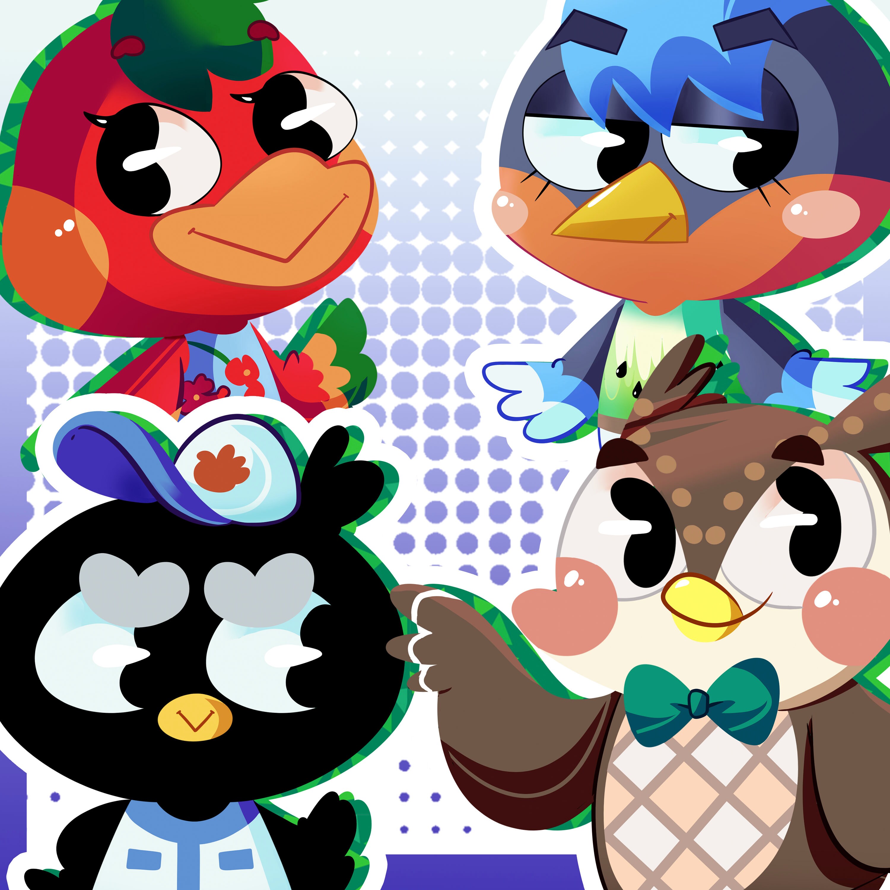 Animal Crossing Birds: Stickermagnet | Etsy