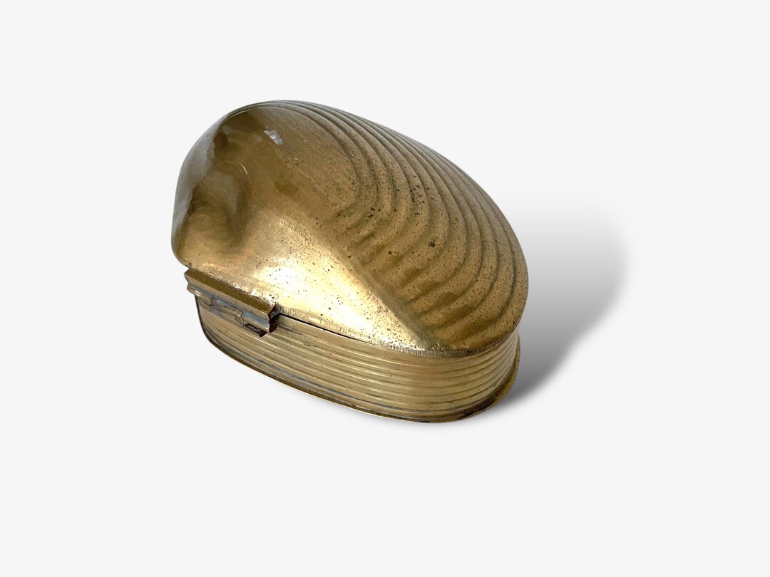 Large Vintage Shell Box Made of Brass - Etsy