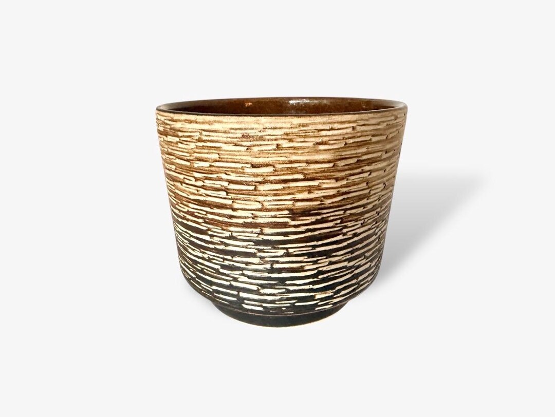 1960s Mid Century Flower Pot With Sgraffito - Etsy