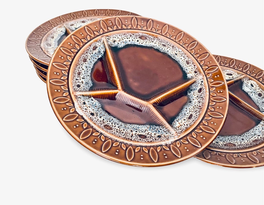 6x 70s Sarreguemines Fat Lava Plates - Etsy