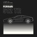 Ferrari 512 TR Testarossa Blackprintable Poster, Racing Art Home Decor ...