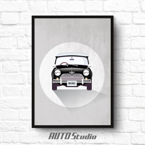 Mini Cooper Art Print Poster Printable Wall Art Artwork - Etsy