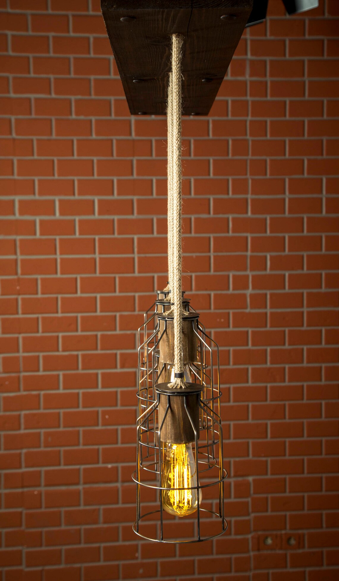 Cage Lighting, Wood Lİght, Farmhouse Light, Pendant Lighting, Rustic ...